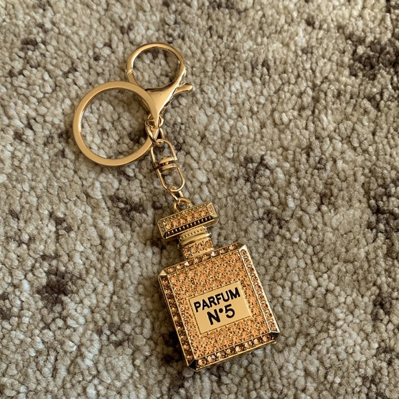 Accessories | New Perfume Bottle Champagne Gold Bling Keychain Purse Or ...